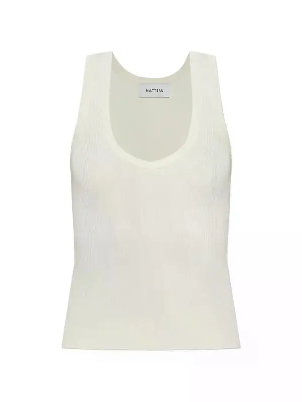 Matteau Ribbed-knit Tank Top - Neutrals