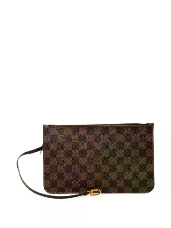 LOUIS VUITTON 2017 Damier Ebene Neverfull Mm Pouch
