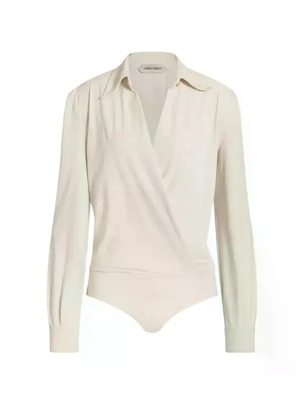 Alberta Ferretti Wrap-style Long-sleeve Blouse