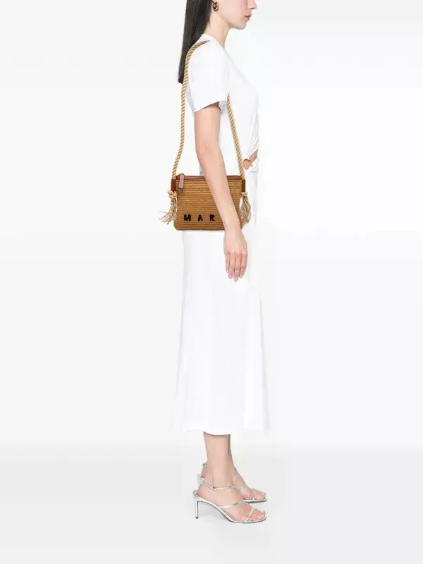 Marni Raffia Logo Crossbody Bag