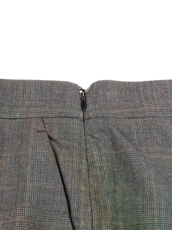 Miu Miu Pleated Plaid Mini Skirt