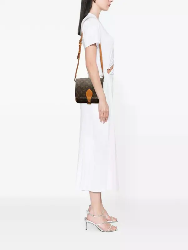 LOUIS VUITTON 1988 Monogram Cartouchiere Mm Crossbody Bag - Brown
