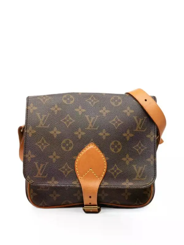 LOUIS VUITTON 1988 Monogram Cartouchiere Mm Crossbody Bag - Brown