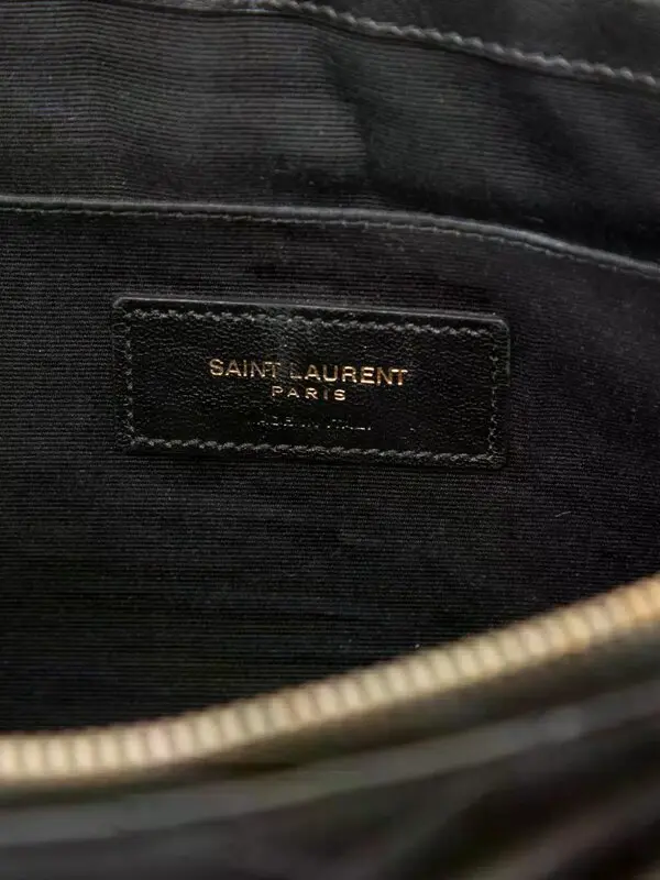 Saint Laurent Chevron Calfskin Cassandre Document Holder Clutch Bag