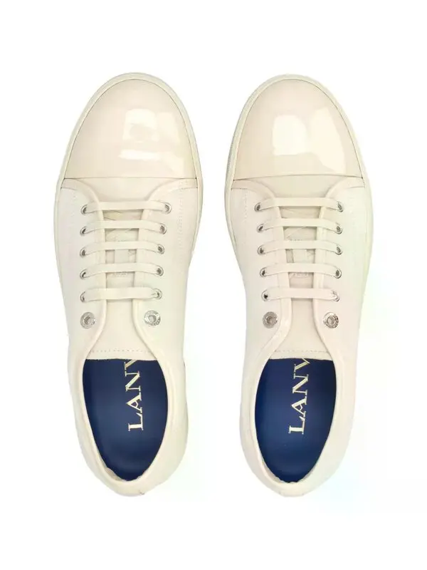 LANVIN Patent-toe Suede Sneakers