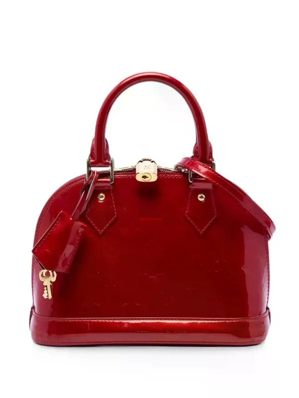 LOUIS VUITTON 2015 Monogram Vernis Alma Bb Satchel