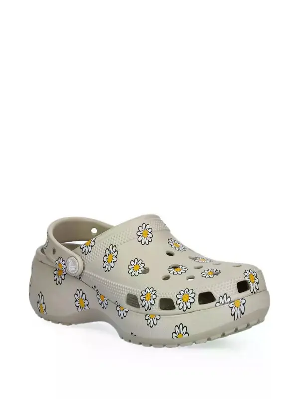 CROCS Classic Floral Platform Clogs