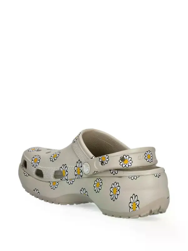CROCS Classic Floral Platform Clogs