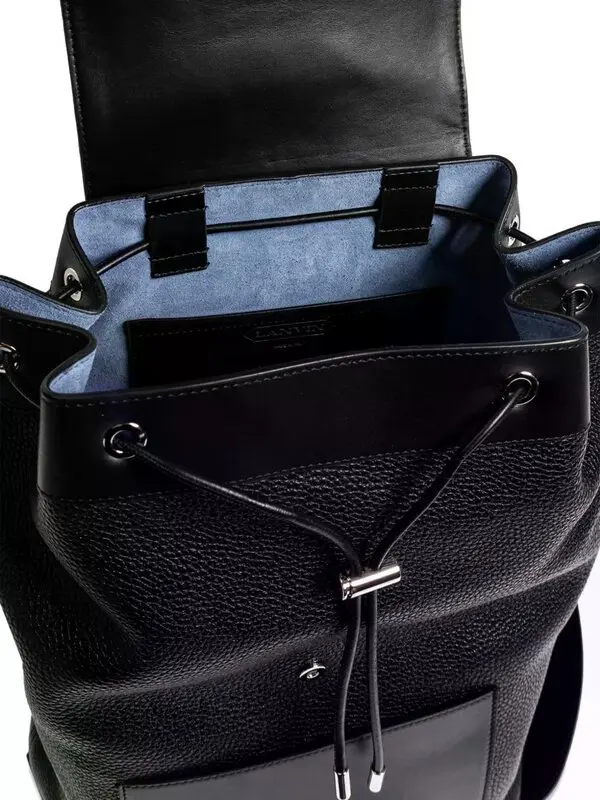 LANVIN Catch Buckle-fastening Pebbled Leather Backpack