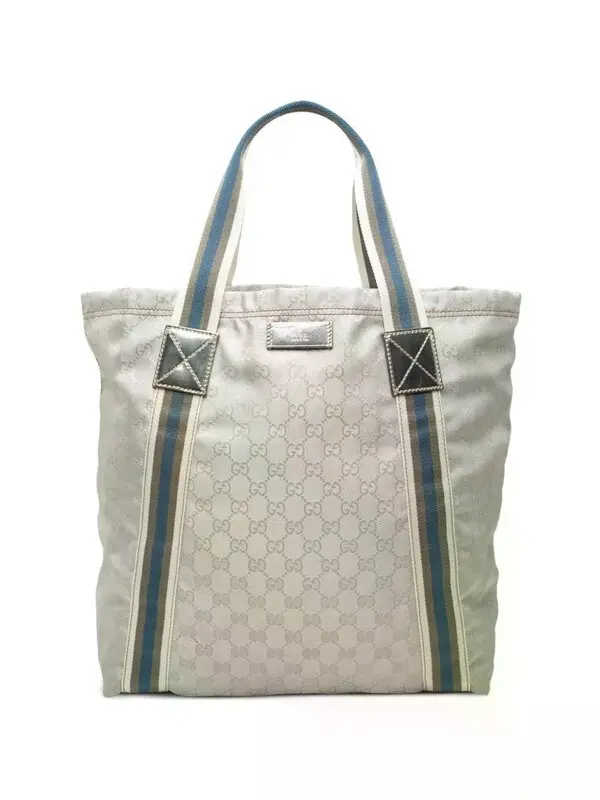 Gucci Gg Canvas Web Tote Bag