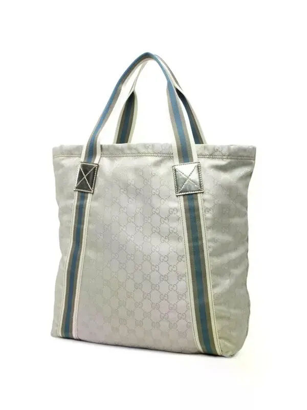 Gucci Gg Canvas Web Tote Bag