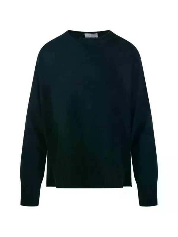 BEYOU Ribbed Knit Crew-neck Sweater
