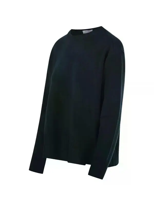BEYOU Ribbed Knit Crew-neck Sweater