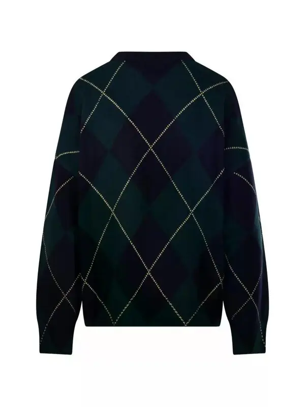 BEYOU Argyle Intarsia Sweater