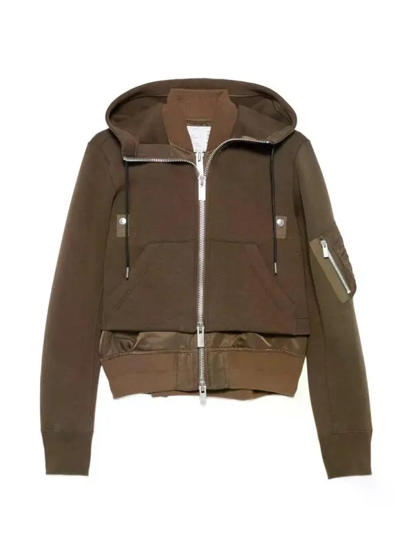 Sacai Sponge Sweat Panelled Hoodie