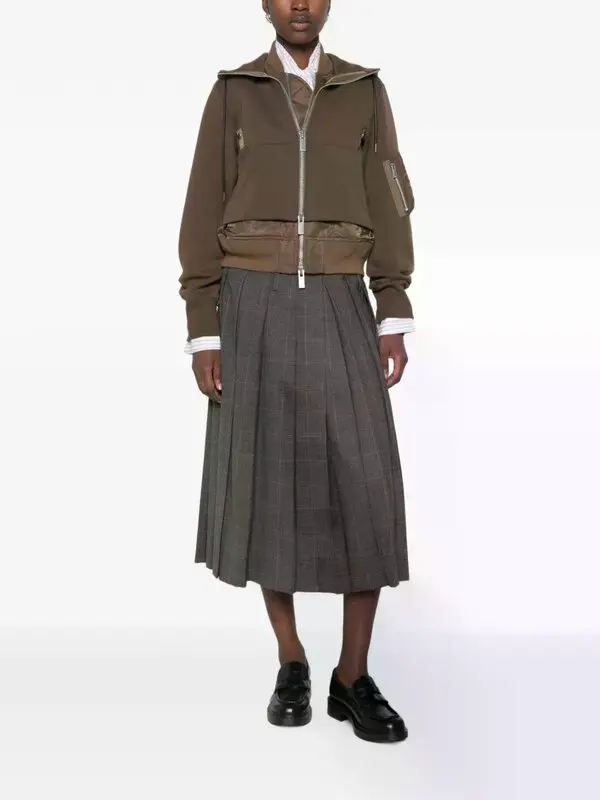 Sacai Sponge Sweat Panelled Hoodie