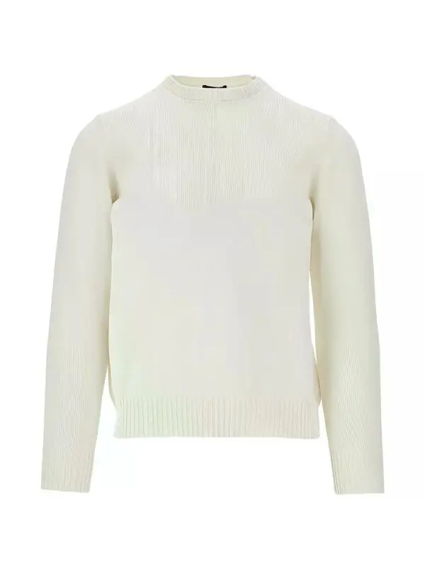 DRUMOHR Cotton Crew Neck Sweater - White