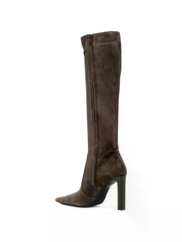 Saint Laurent Francoise Pointed-toe Knee-high Boots