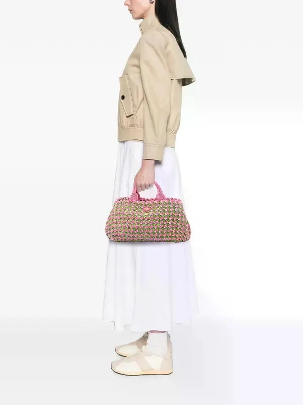 Prada Raffia Canapa Tote Satchel