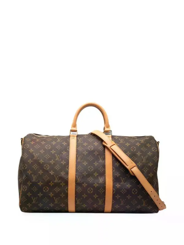 LOUIS VUITTON 2000 Monogram Keepall Bandouliere 50 Travel Bag - Brown