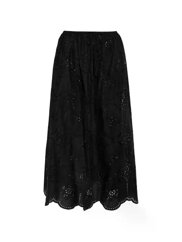 Matteau Broderie Anglaise Midi Skirt
