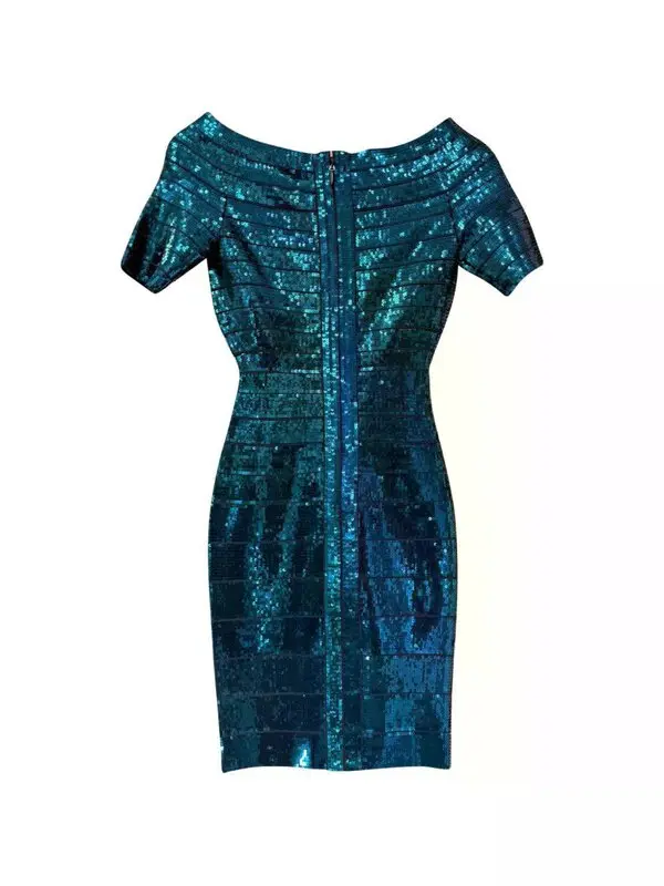 Herve Leger Carmen Bandage Sequin Dress