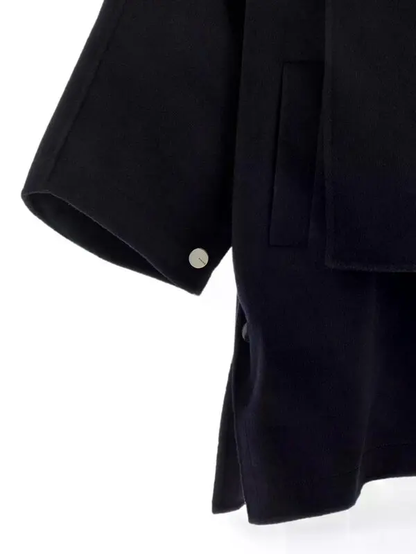 Pinko Caban Scarf-panel Wool Cape Coat