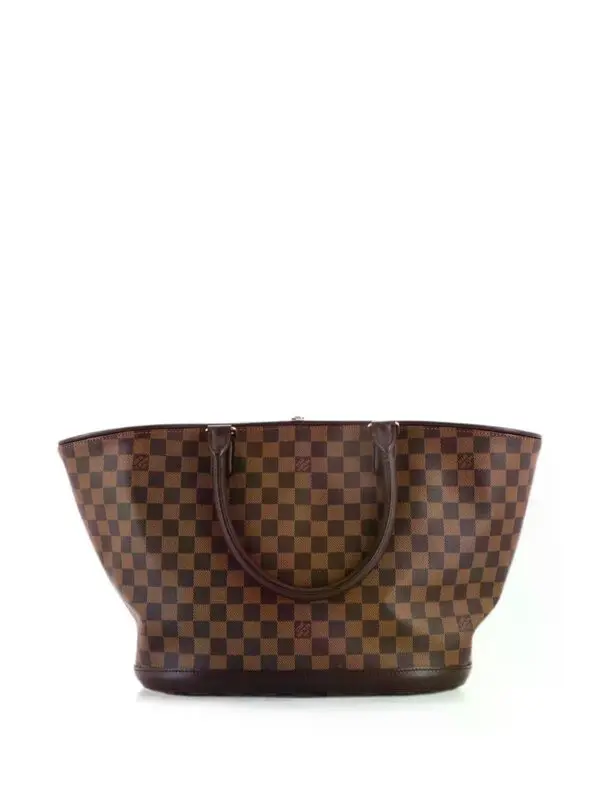 LOUIS VUITTON Manosque Gm Damier Tote Bag - Brown