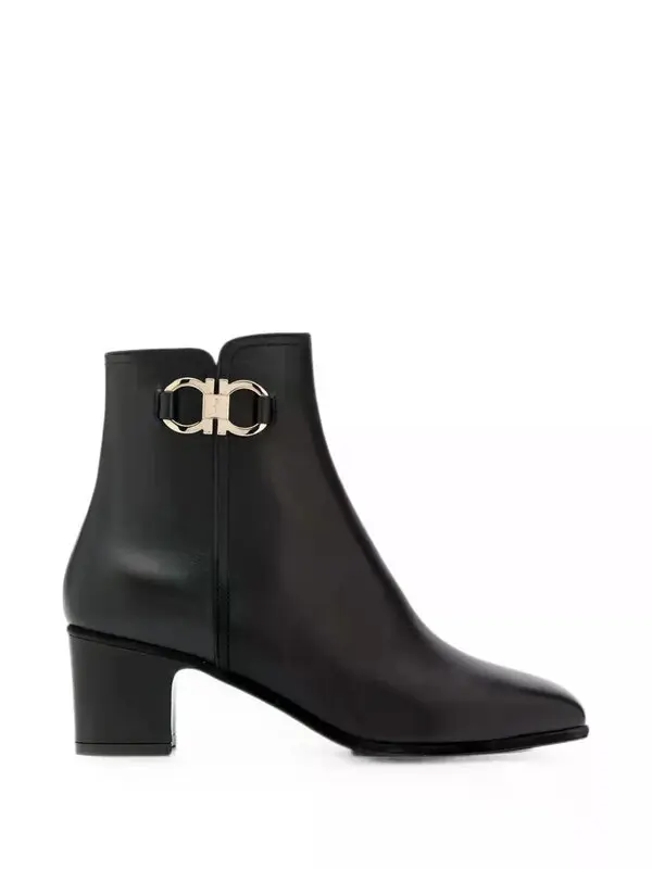 FERRAGAMO Gancini Leather Ankle Boots