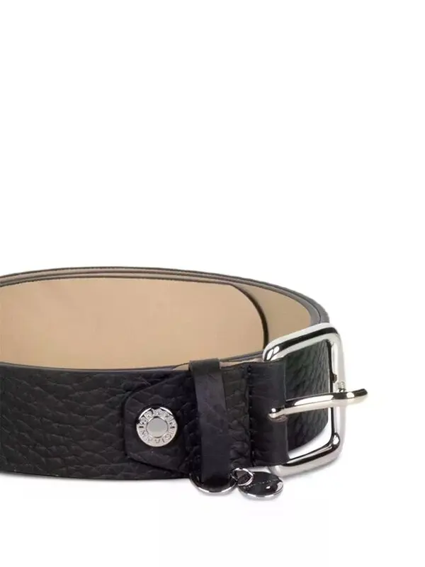 GIANNI CHIARINI Grained Leather Belt With Buckle Fastening - Black
