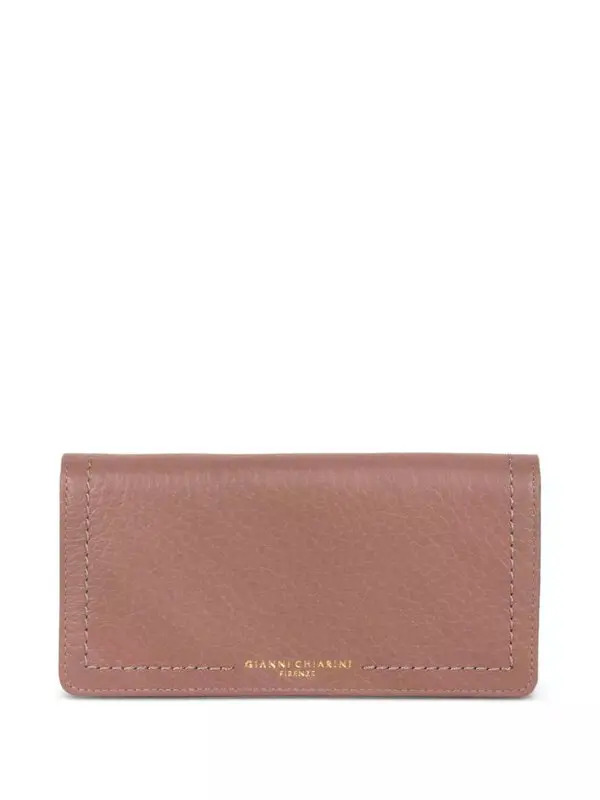 GIANNI CHIARINI Large Bubble Grained Leather Wallet - Pink