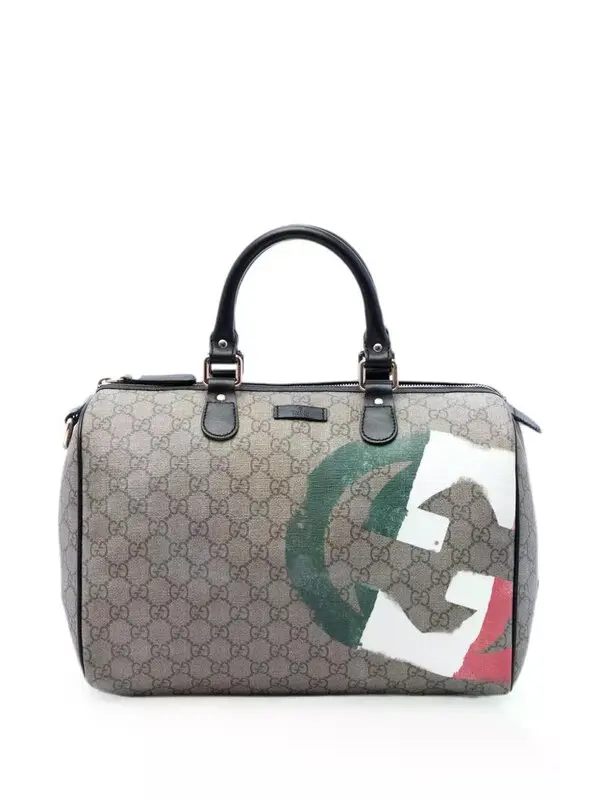 Gucci Gg Supreme Italian Flag Joy Boston Bag - Neutrals