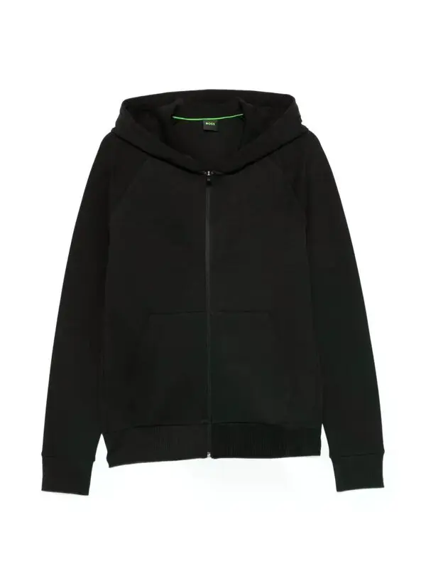 BOSS Logo-print Zip-up Hoodie