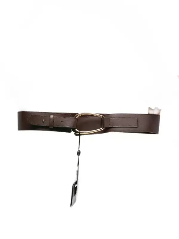 TWINSET Leather Sash Belt With Maxi Buckle
