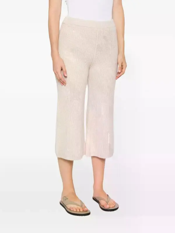 ELY ELY Ribbed Knit Cropped Trousers