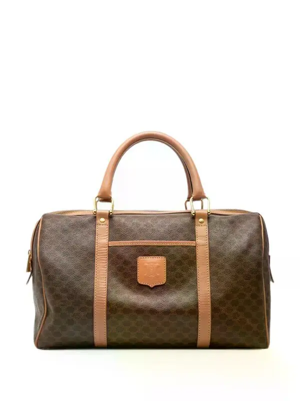 Celine 2014 Macadam Coated Canvas Boston Bag