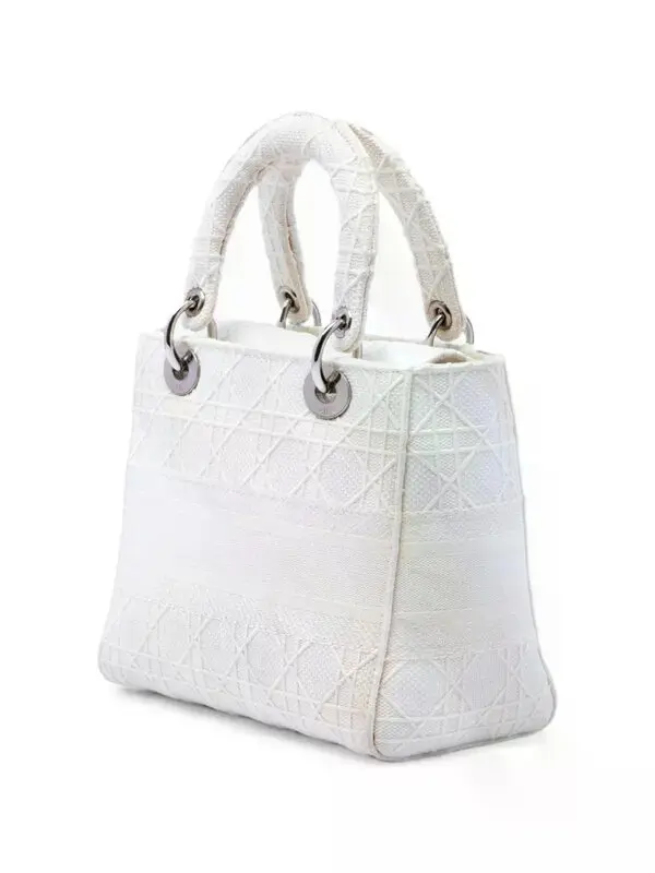 Dior 2020 Medium Canvas Cannage Lady D Lite Satchel