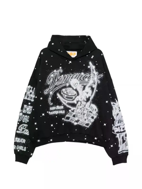 PDF Graphic-print Hoodie - Black