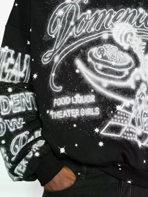 PDF Graphic-print Hoodie - Black