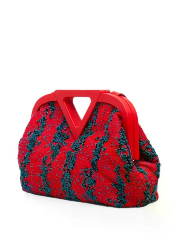 Bottega Veneta 2012-2026 Medium Boucle Tweed The Point Triangle Satchel