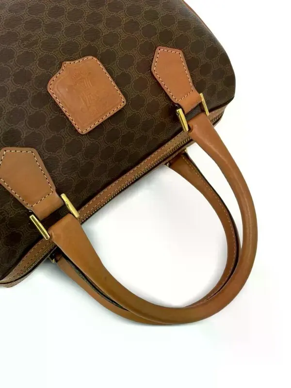 Celine Macadam Coated Canvas Satchel