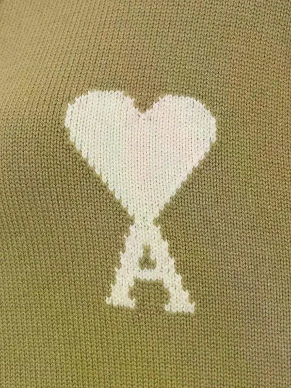 AMI Paris De Coeur Patch Cardigan