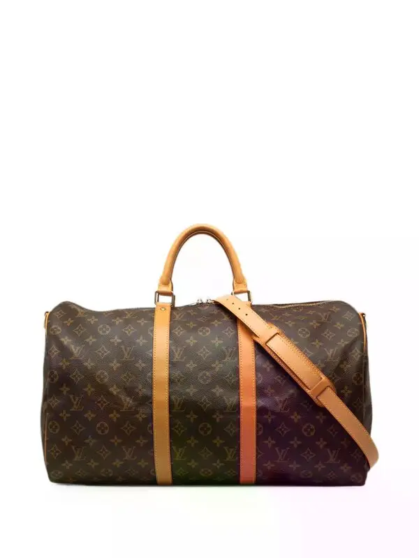 LOUIS VUITTON Monogram Keepall Bandouliere 50 Travel Bag