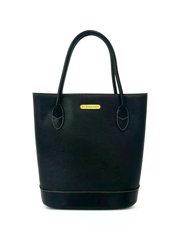Burberry Leather Tote Bag - Black