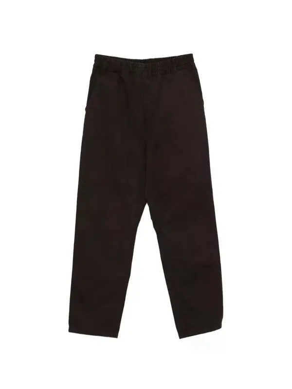 Carhartt Work In Progress Elasticated-waistband Logo-patch Trousers - Brown
