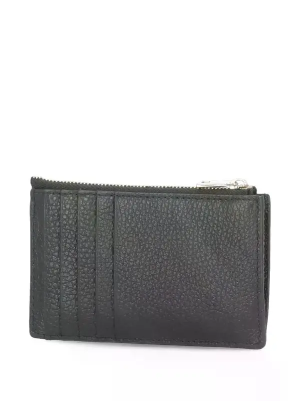 Furla Pebbled-leather Zip Card Holder - Black