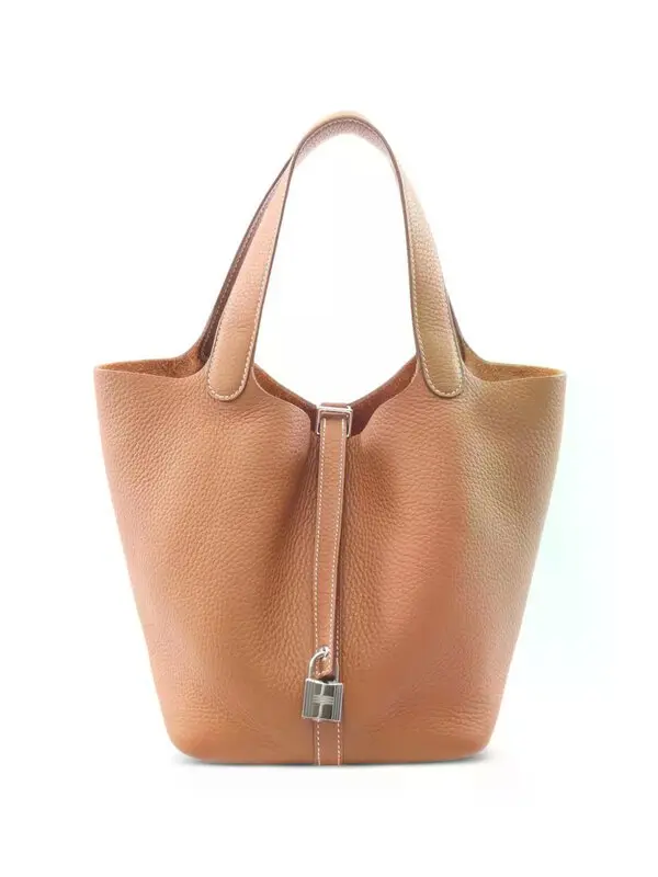 Hermès Clemence Picotin Lock 22 Handbag - Brown