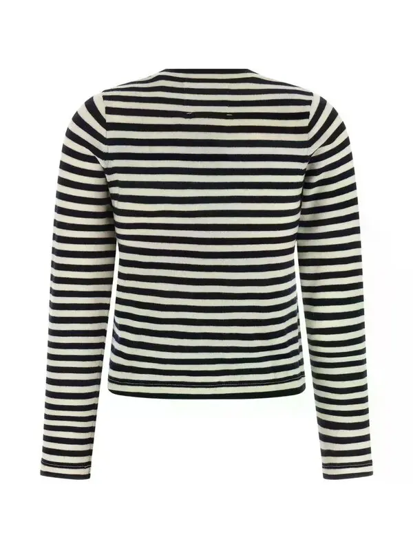 Extreme Cashmere Breton-striped Crew Neck Sweater