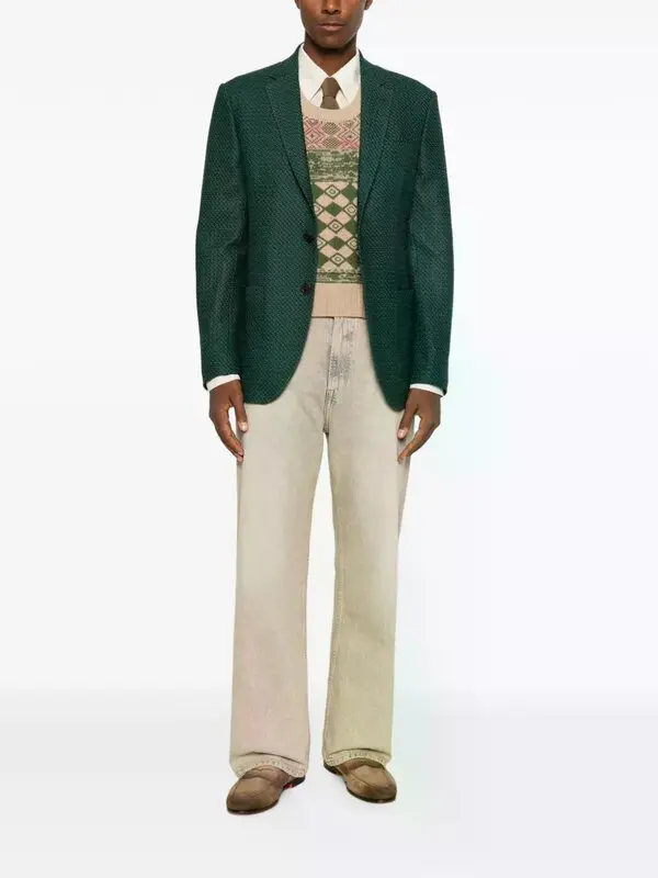 Etro Basket-weave Single-breasted Blazer