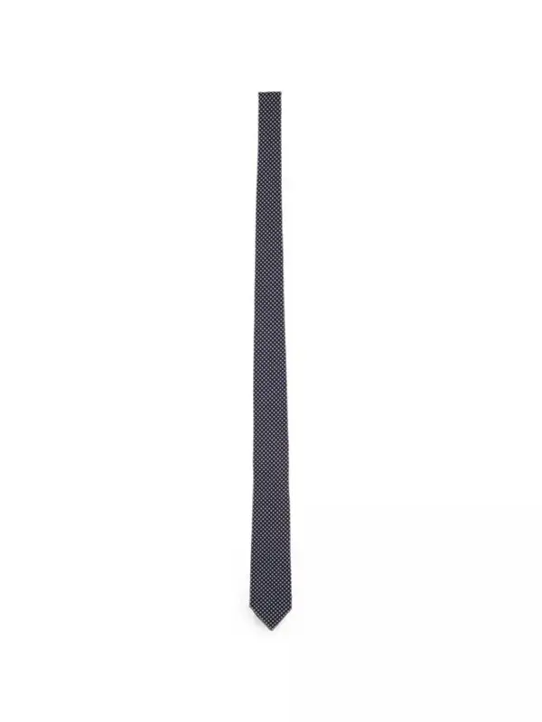 LARDINI Geometric Pattern Neck Tie - Blue